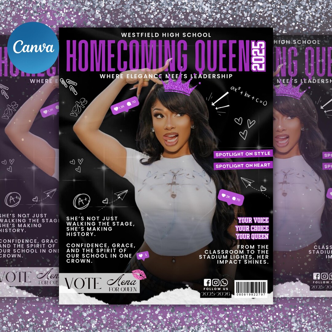 Homecoming Queen Flyer, Homecoming Flyer, Homecoming Magazine Flyer ...