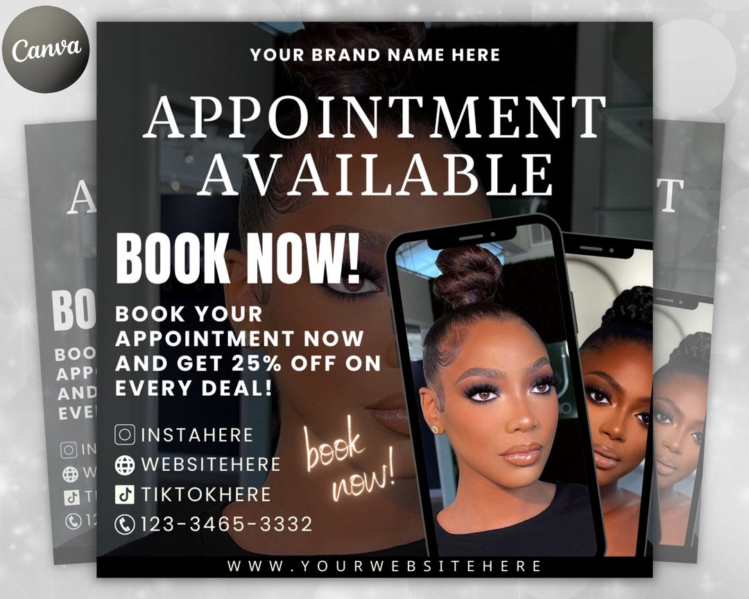 Appointments Available Booking Flyer, DIY Appointments Available ...