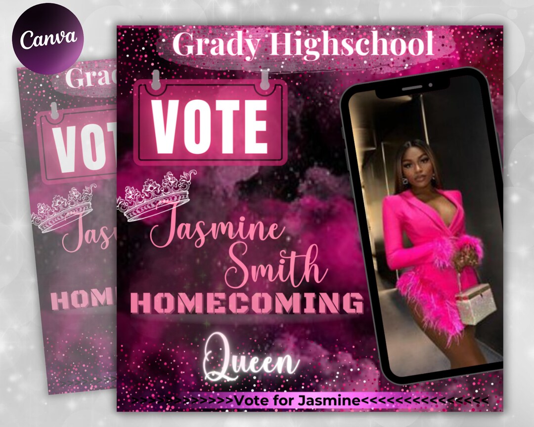 Vote Homecoming Queen Flyer, Homecoming Flyer, Campaign Flyer, Class ...