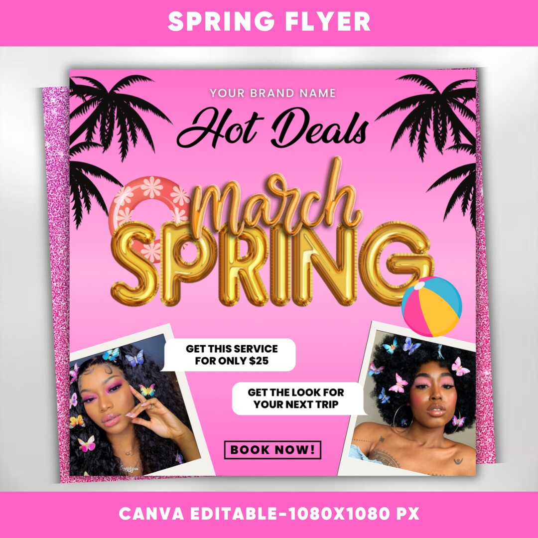 Spring Break Flyer, Spring Hot Deal Flyer, Spring Flyer, Spring, Spring ...