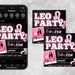 Leo Birthday Flyer Birthday Template Birthday Girl Party - Etsy