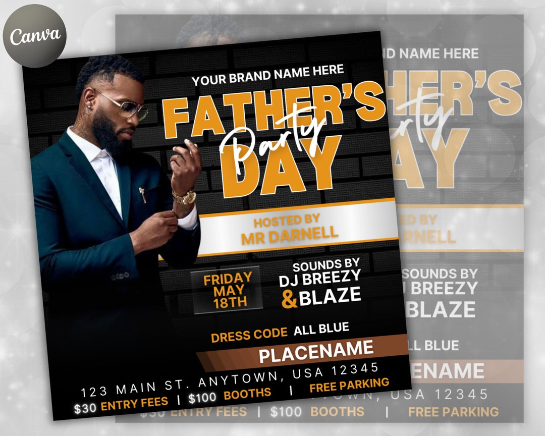 Father's Day Party Flyer, Father's Day Invitation Flyer, Best Dad Event ...