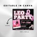 Leo Birthday Flyer, Birthday Template, Birthday Girl, Party Flyer ...