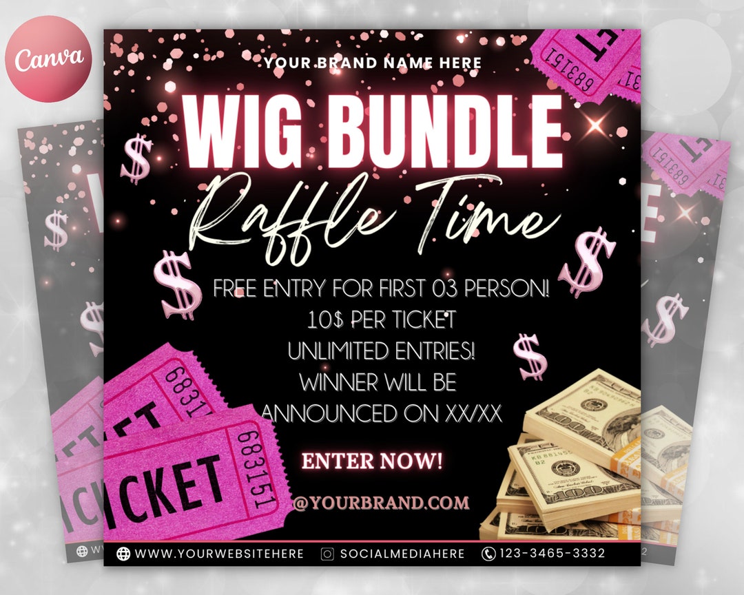 Raffle Flyer Template | DIY Business Branding Giveaway Ticket Contest ...