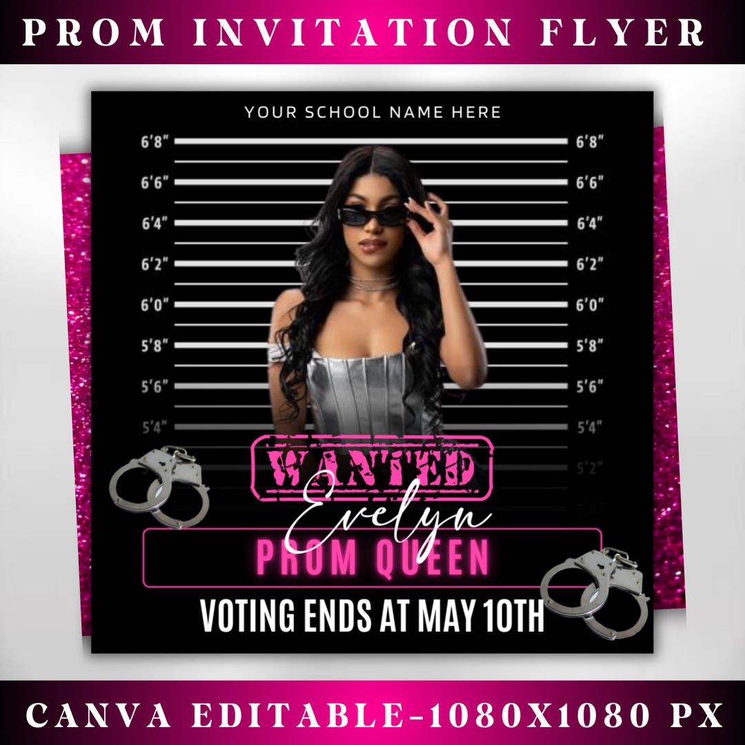 Prom Queen Flyer, Prom Vote Campaign Flyer, Prom Season Flyer, Prom ...