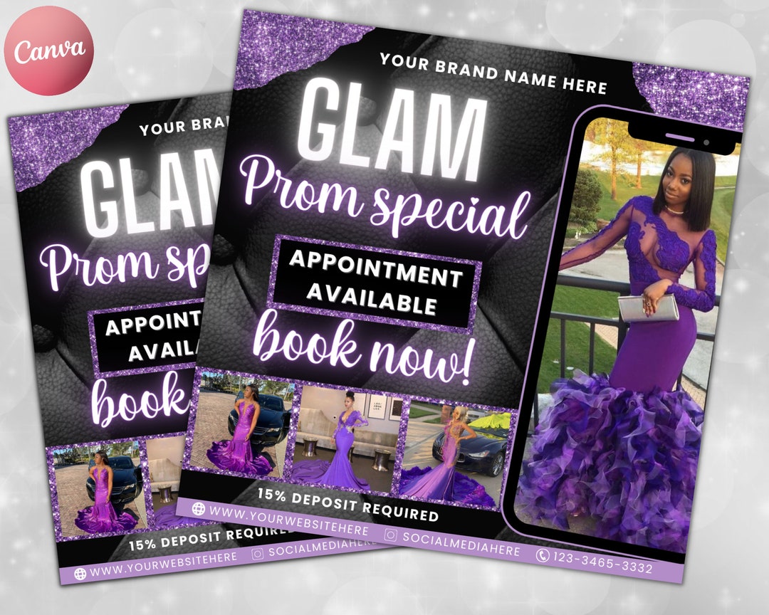 Prom Invitation Flyer| DIY Senior Prom Night Celebration Party Event ...