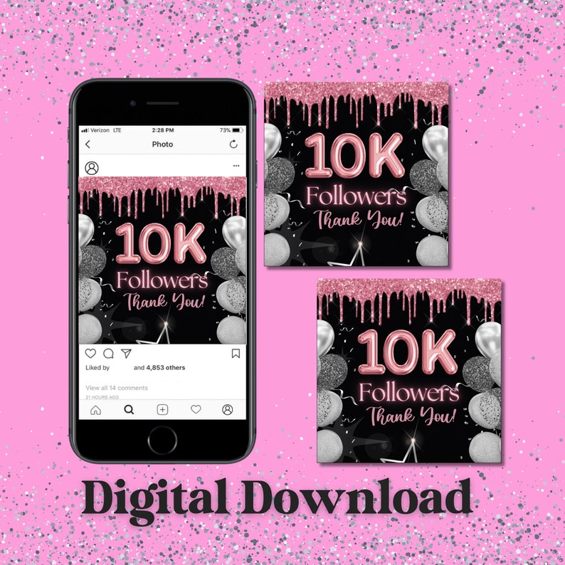 10K Followers Flyer, Follower Template, Social Media Follower Flyer ...