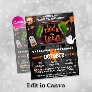 Trunk or Treat Invitation Halloween Trunk or Treat Flyer School Fall ...