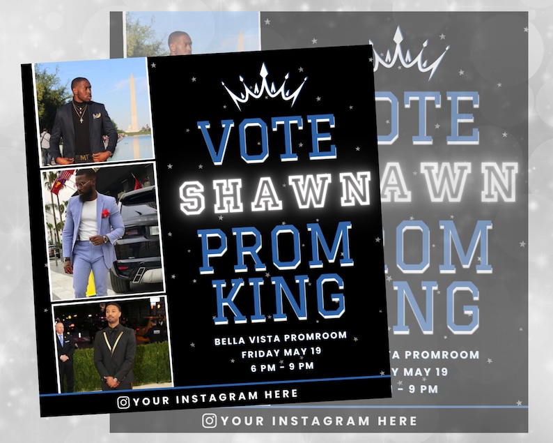 Vote Homecoming King Class Campaign Flyer High School - Etsy