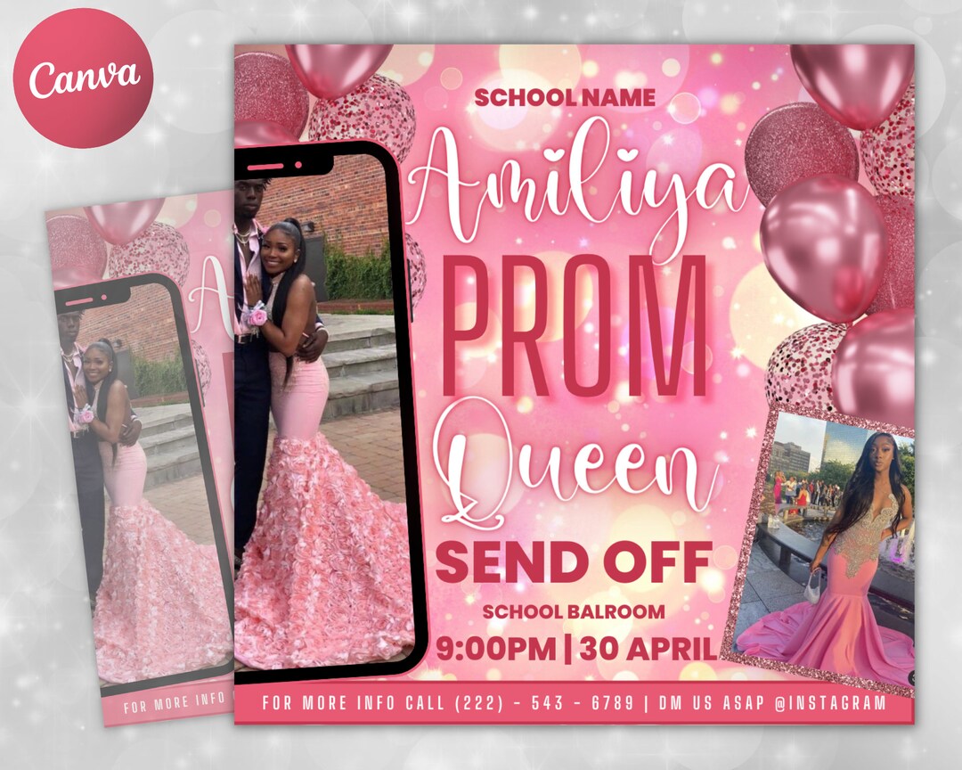 Prom Invitation Flyer, Prom Event Flyer, Prom Invitation, Prom Event ...