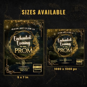 Prom Enchanted Forest Invitation, Enchanted Garden Theme Invitation ...