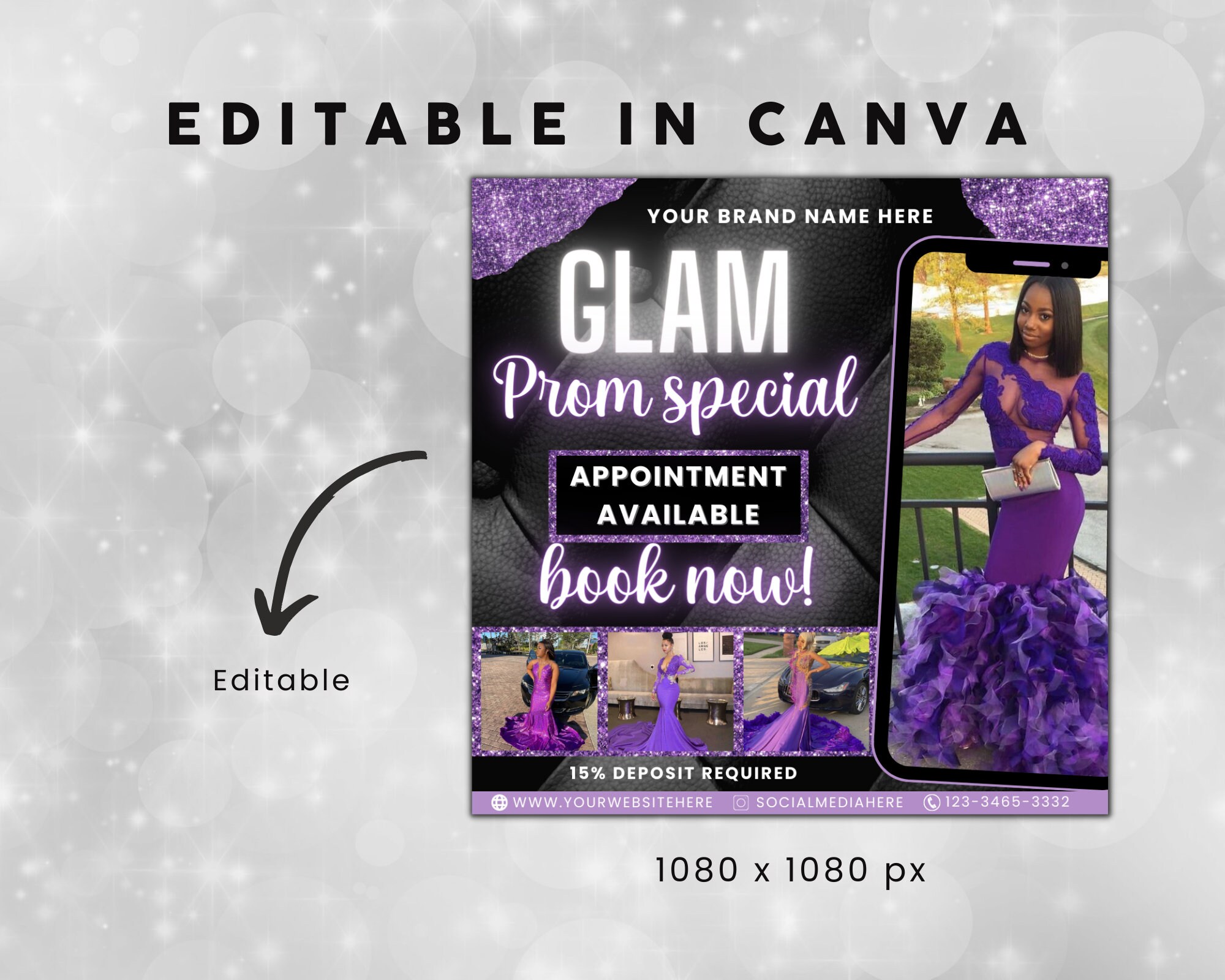 Prom Invitation Flyer DIY Senior Prom Night Celebration Party - Etsy