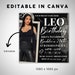 Leo Birthday Flyer, Leo Party Invite, Birthday Girl Invitation ...
