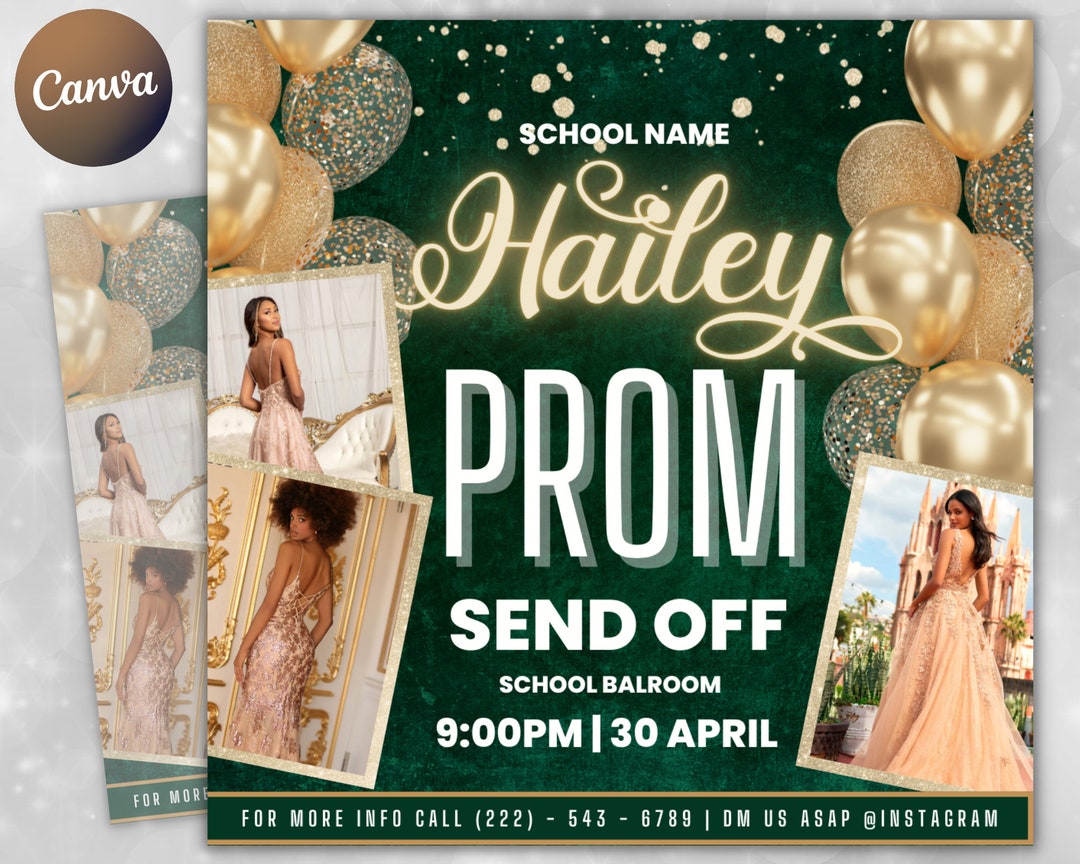 Prom Invitation Flyer, Prom Event Flyer, Prom Invitation, Prom Event ...