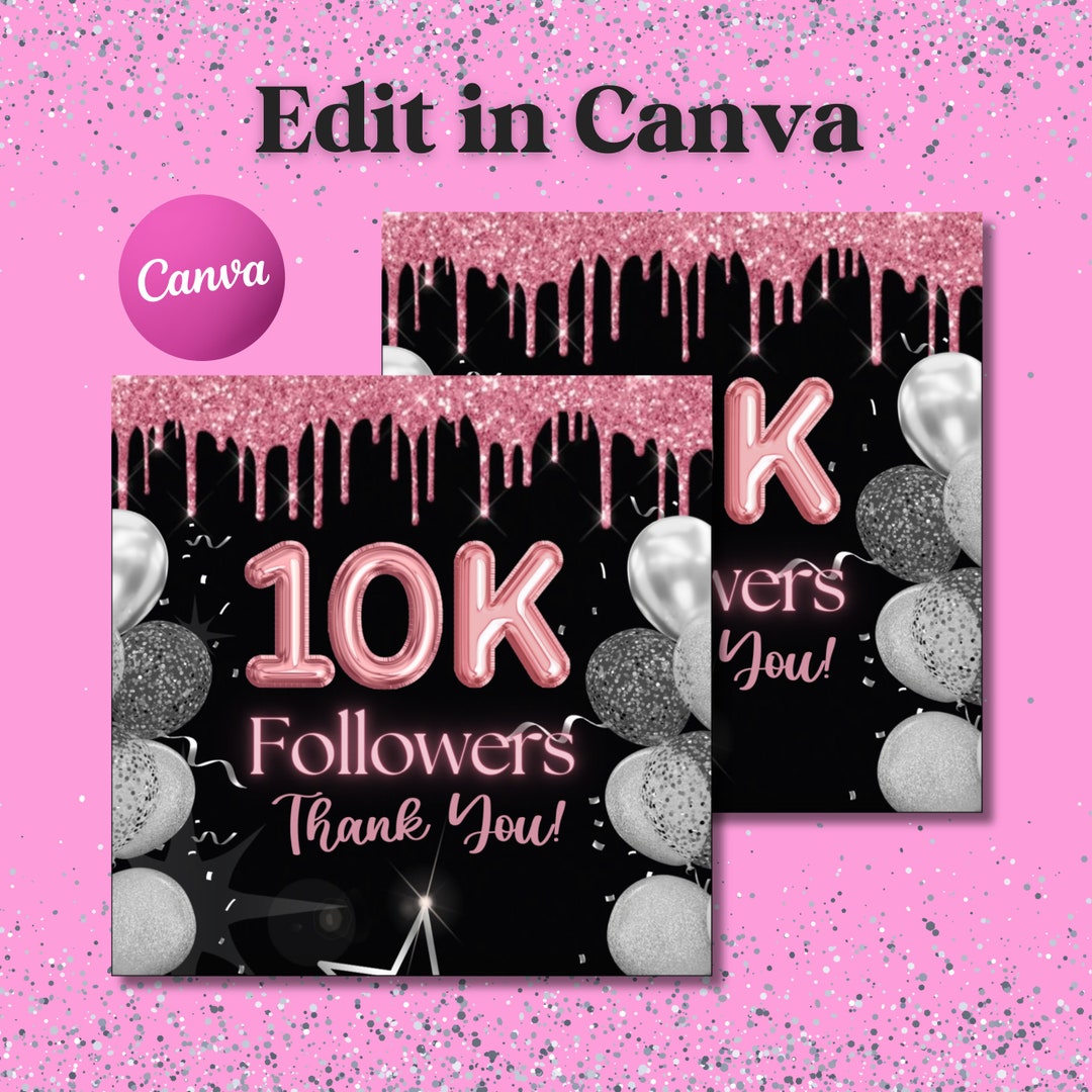 10K Followers Flyer, Follower Template, Social Media Follower Flyer ...