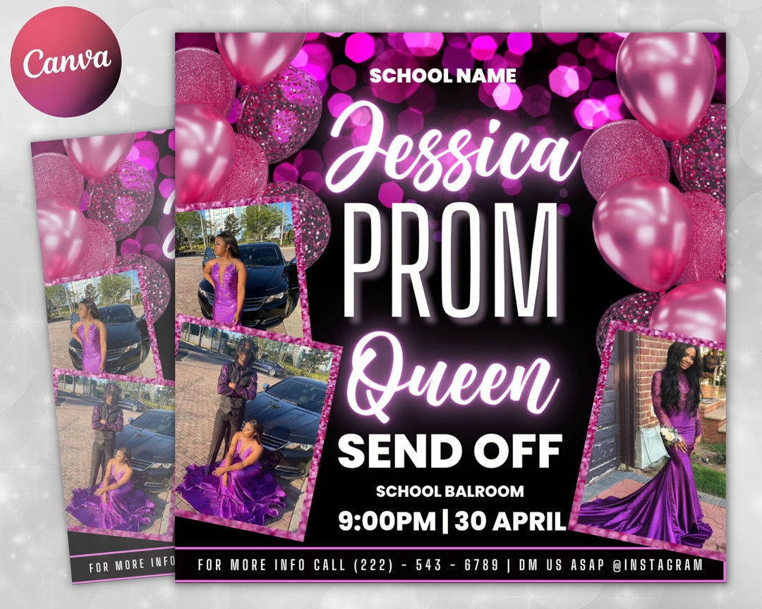 Prom Invitation Flyer, Prom Event Flyer, Prom Invitation, Prom Event ...