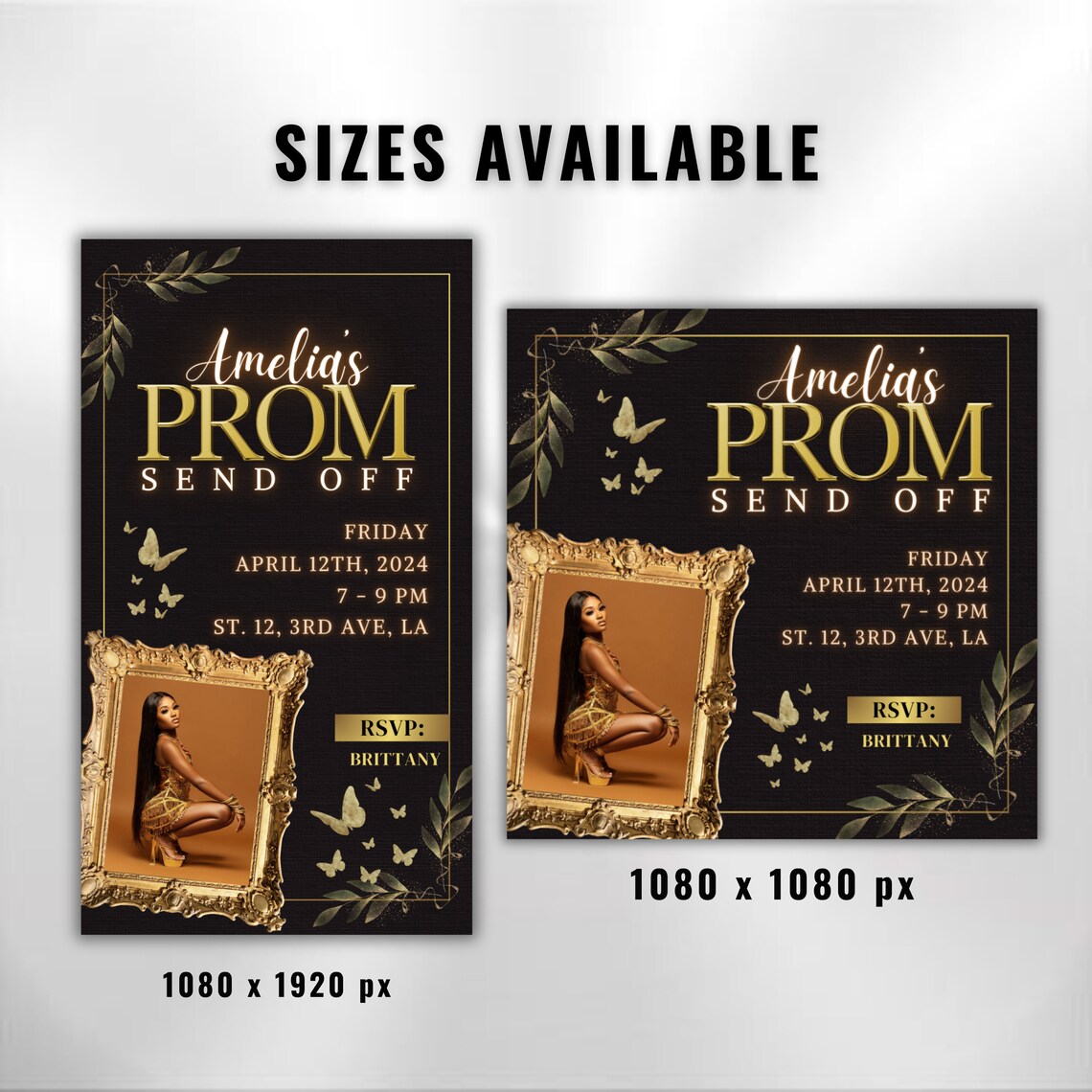 Prom Send off Invitation, Prom Invitation Flyer, Prom Makeup Flyer ...