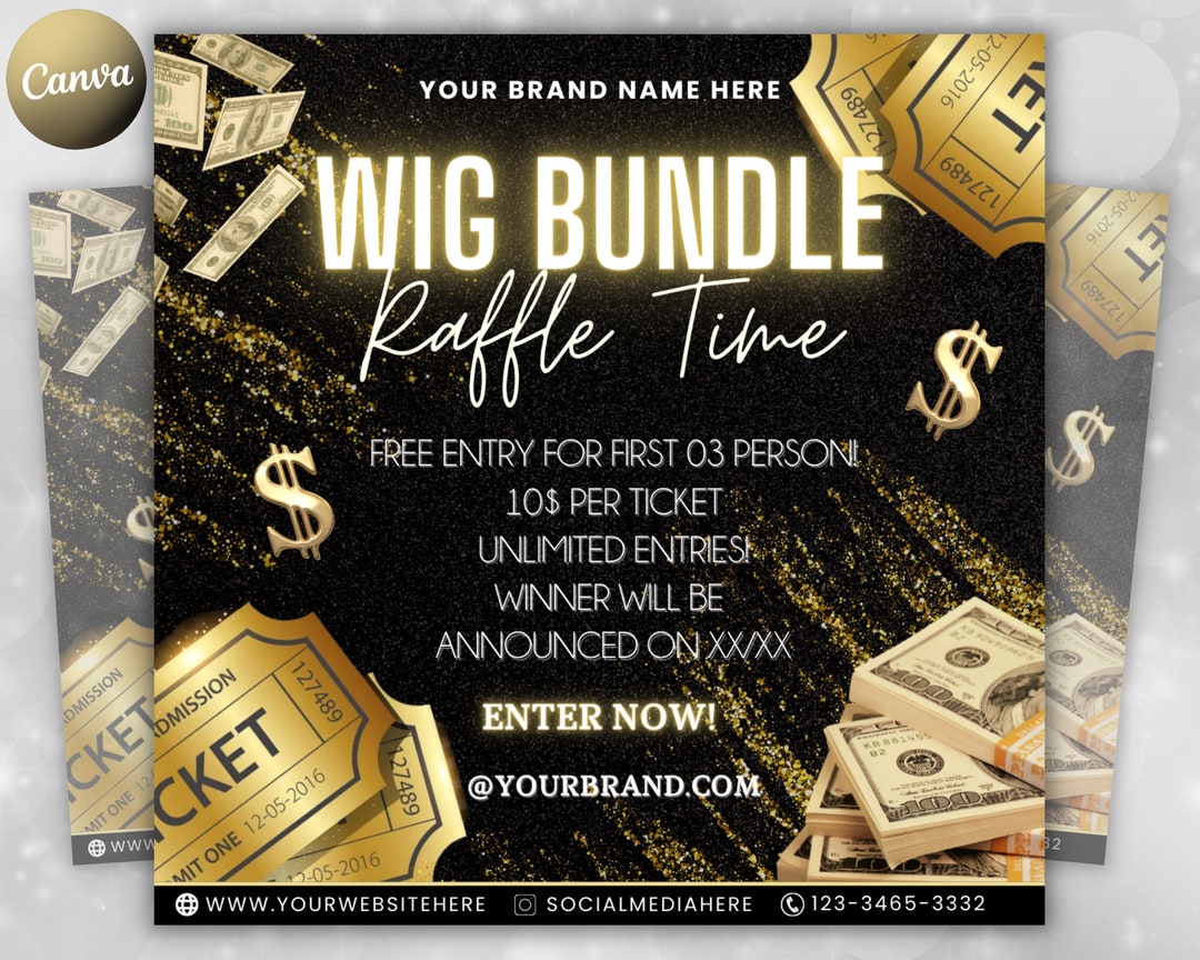 Raffle Flyer Template | DIY Business Branding Giveaway Ticket Contest ...