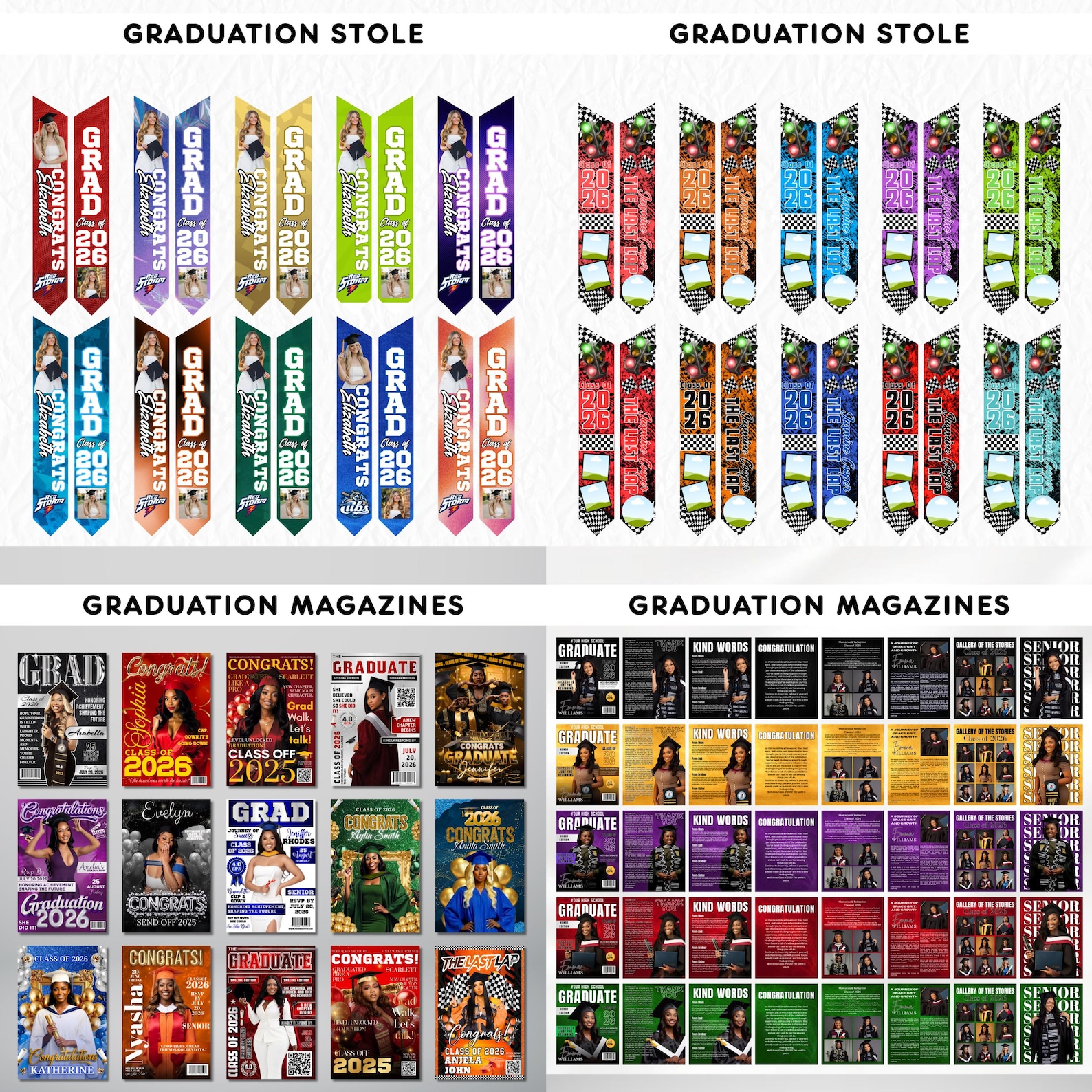 4300+ Graduation Mega Bundle Canva Templates,class of 2026 Grad Party ...