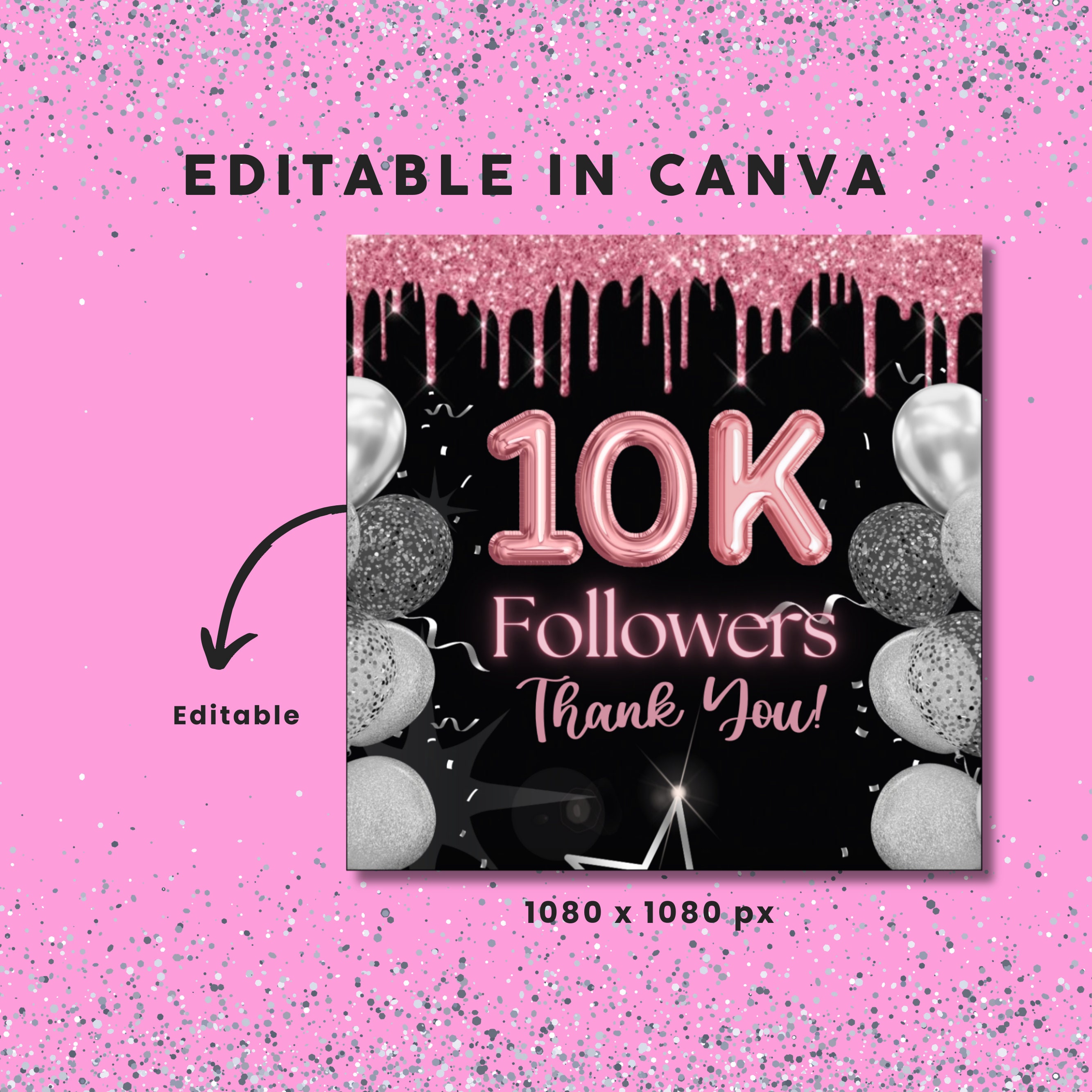 10K Followers Flyer, Follower Template, Social Media Follower Flyer ...