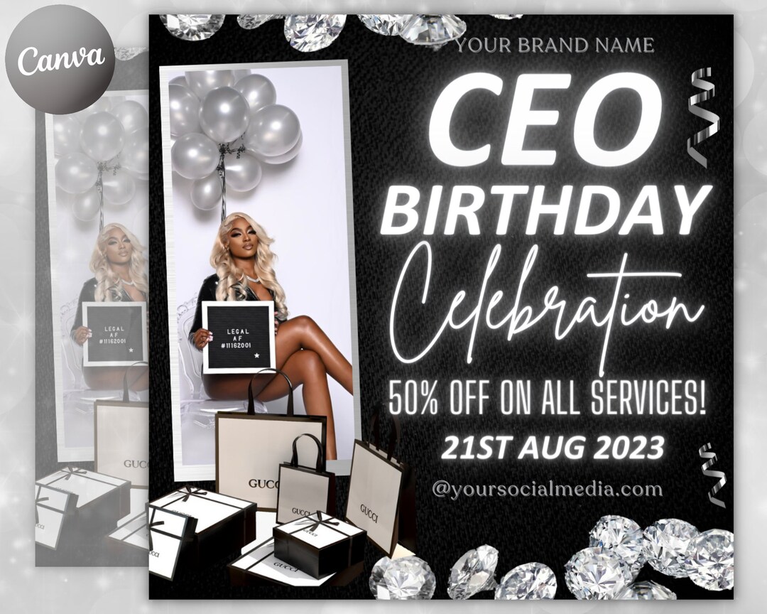 Ceo Birthday Flyer Birthday Flyer Celebration Flyer Birthday - Etsy