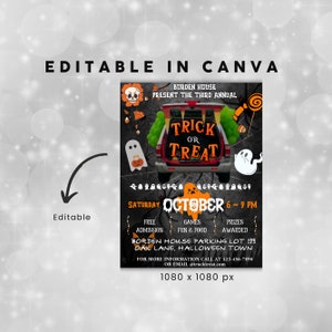 Trunk or Treat Invitation Halloween Trunk or Treat Flyer School Fall ...