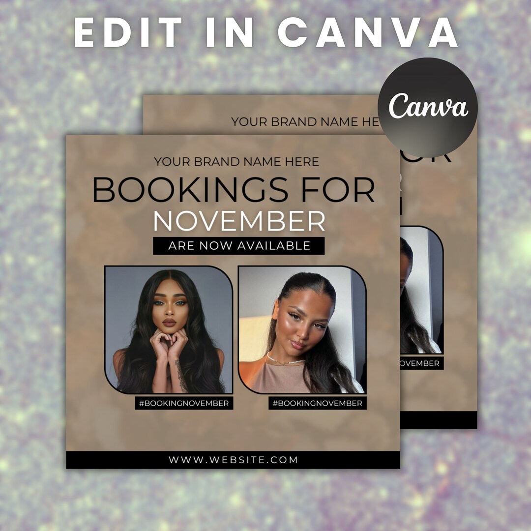 November Bookings Flyers, Fall Bookings Available, Appointment Flyer ...