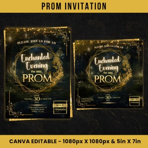 Prom Enchanted Forest Invitation, Enchanted Garden Theme Invitation ...