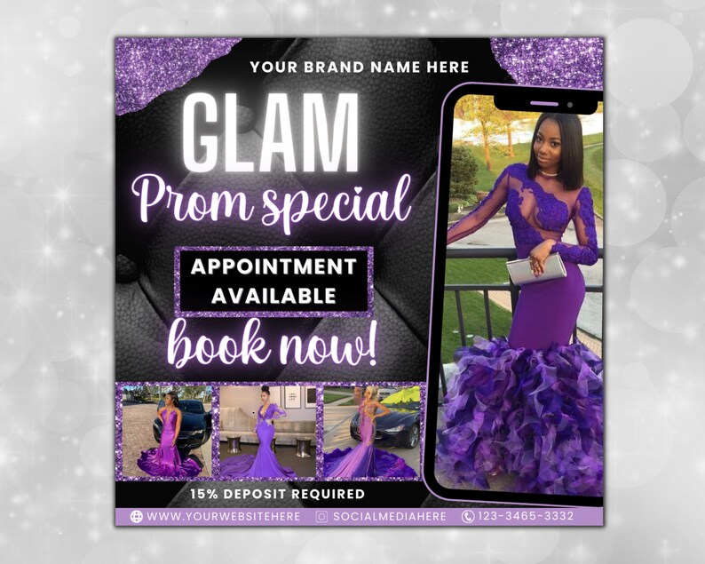 Prom Invitation Flyer DIY Senior Prom Night Celebration Party - Etsy