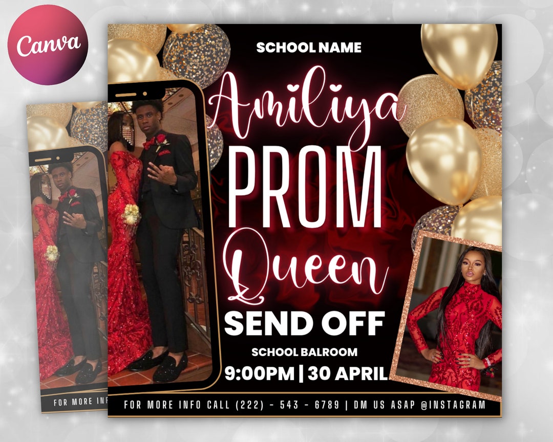 Prom Invitation Flyer, Prom Event Flyer, Prom Invitation, Prom Event ...