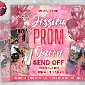 Prom Invitation Flyer, Prom Event Flyer, Prom Invitation, Prom Event ...