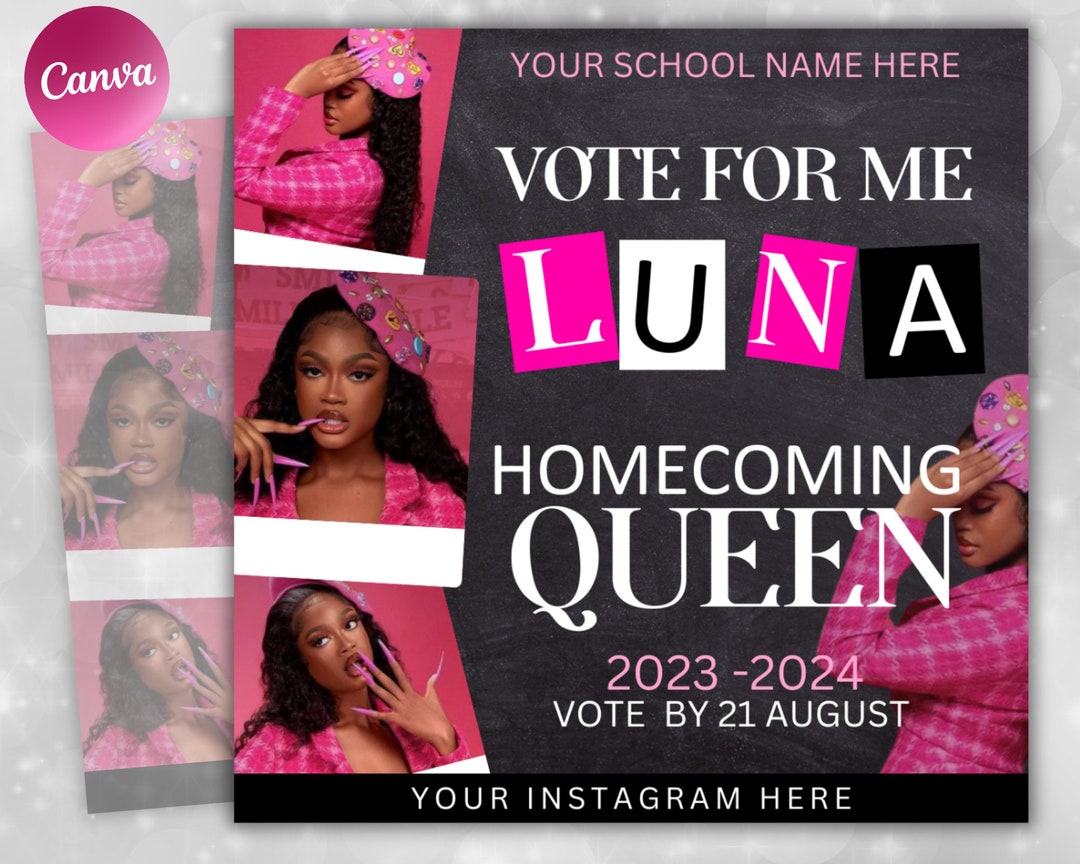 Vote Homecoming Queen Flyer, Homecoming Flyer, Campaign Flyer, Class ...