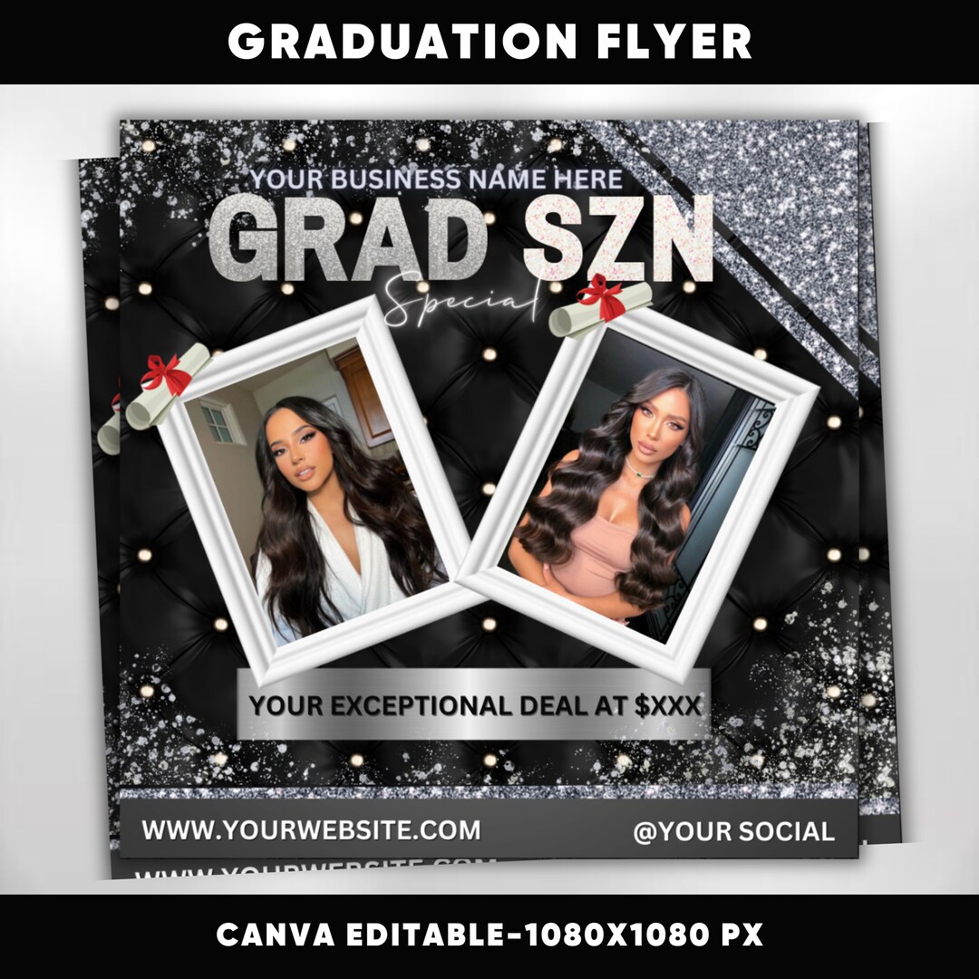 Class of 2024 Graduation Flyer, Canva Graduation Invite, DIY Grad ...