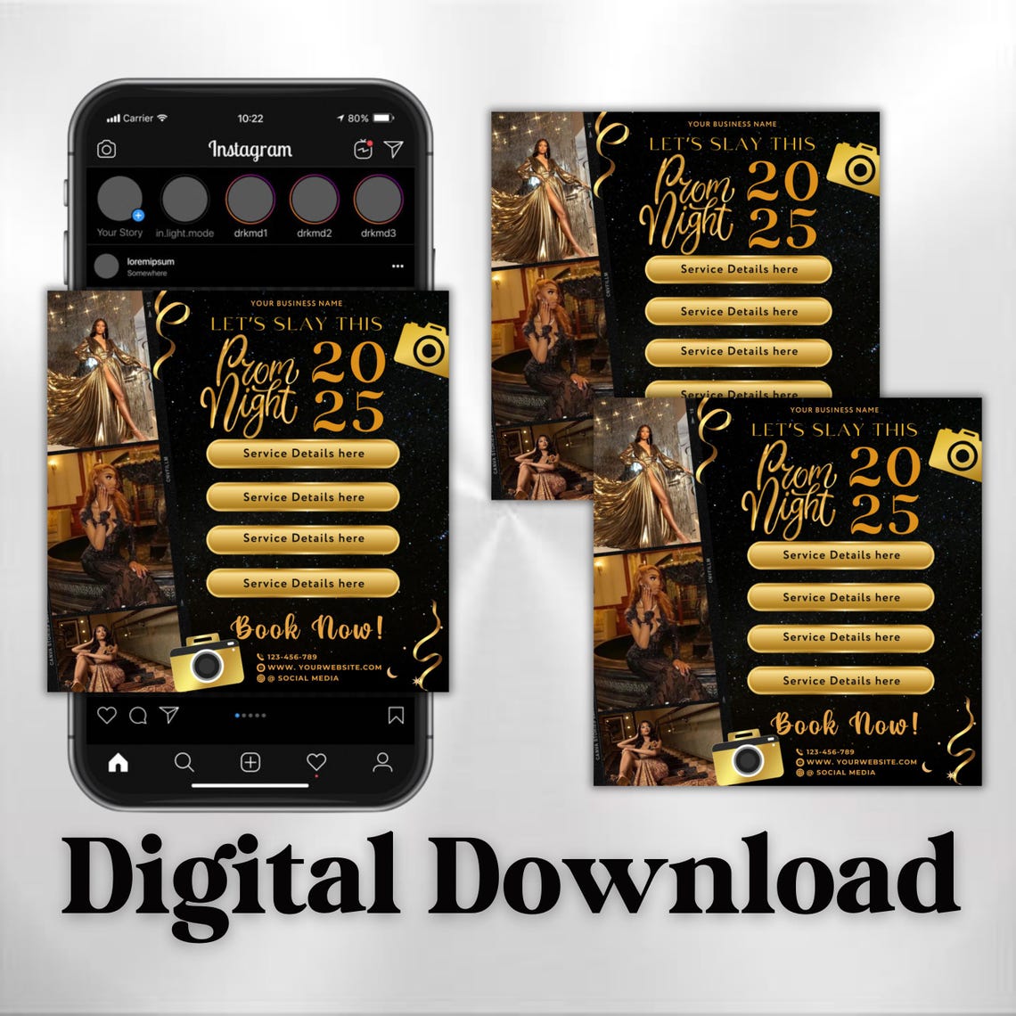 Prom Photographer Flyer, Editable Photoshoot Graduation Season Flyer ...