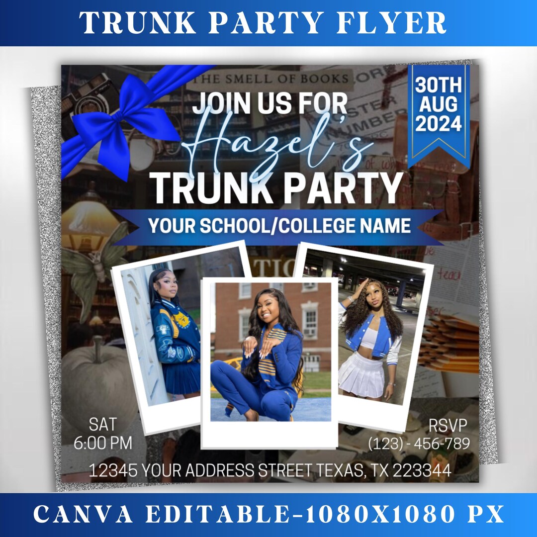 Trunk Party Flyer, Graduation Party Invitation, College Send off ...