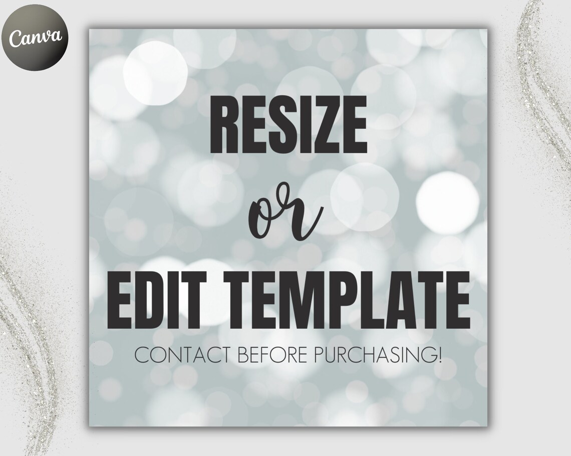 Resize Design or Edit Template Custom Order - Etsy