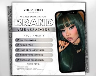 Brand Ambassador Flyer, Models Wanted Flyer, Hair Lash Model Wanted ...