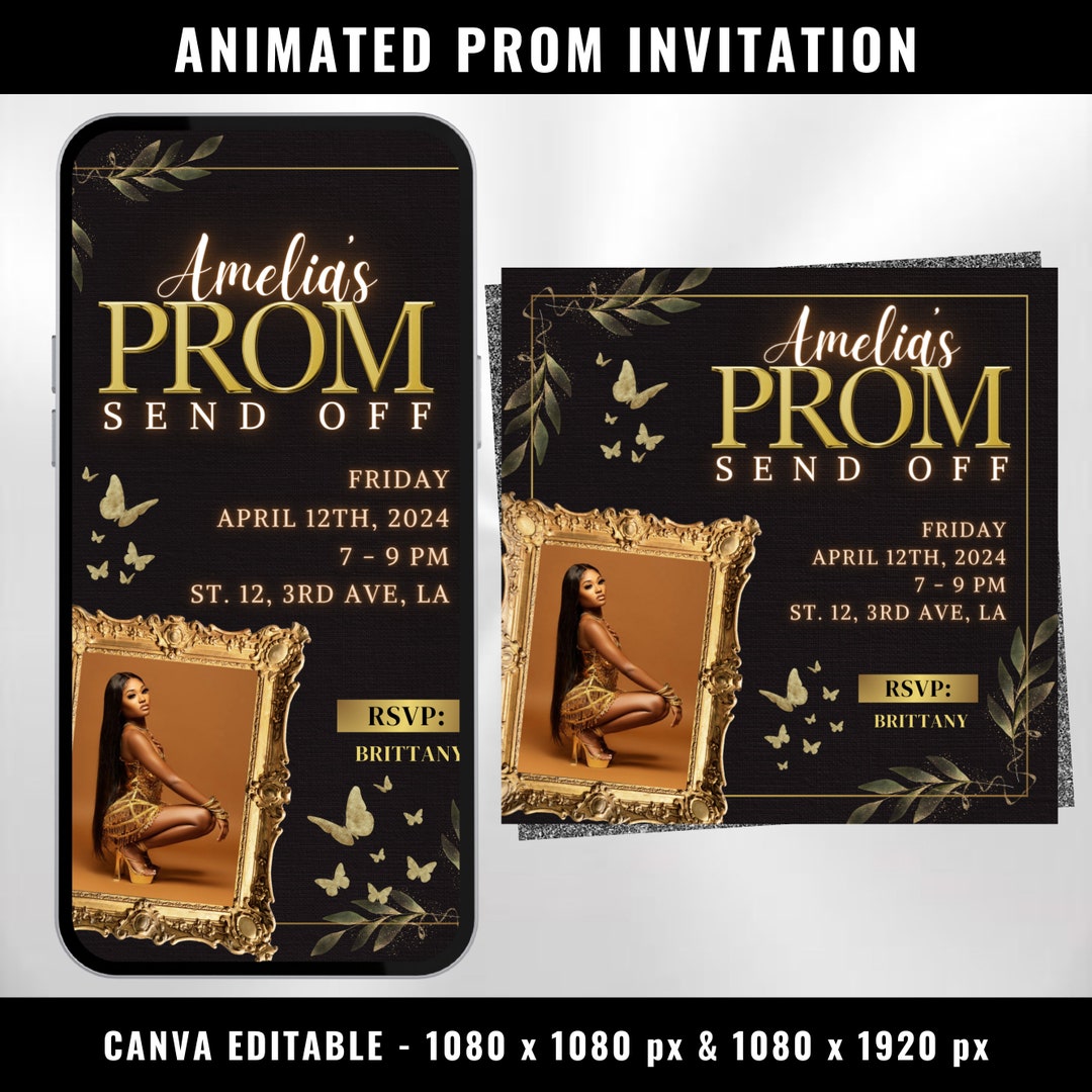 Prom Send off Invitation, Prom Invitation Flyer, Prom Makeup Flyer ...