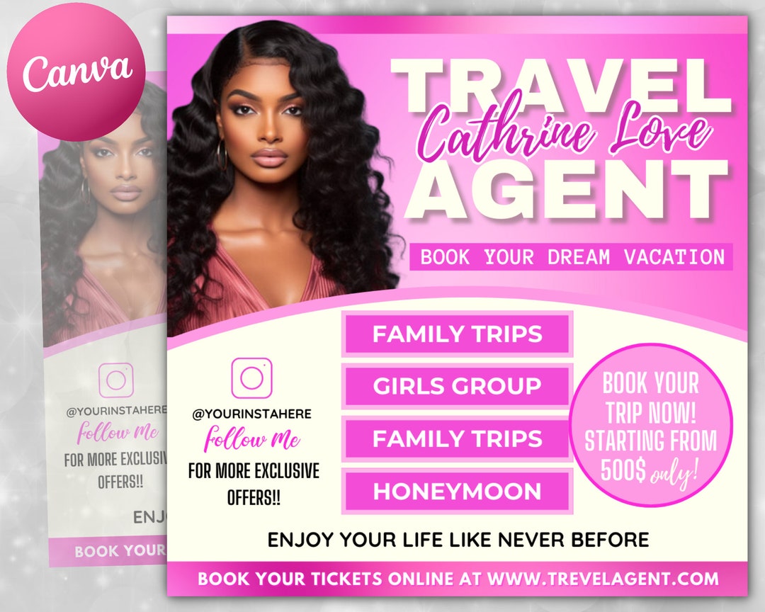 Travel Agent Flyer, DIY E-flyer Template, Travel Flyer, Vacation Flyer ...