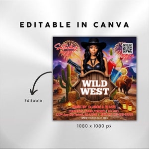Western Party Flyer, Night Club Flyer, Summer Pool Party Flyer, Cowgirl ...