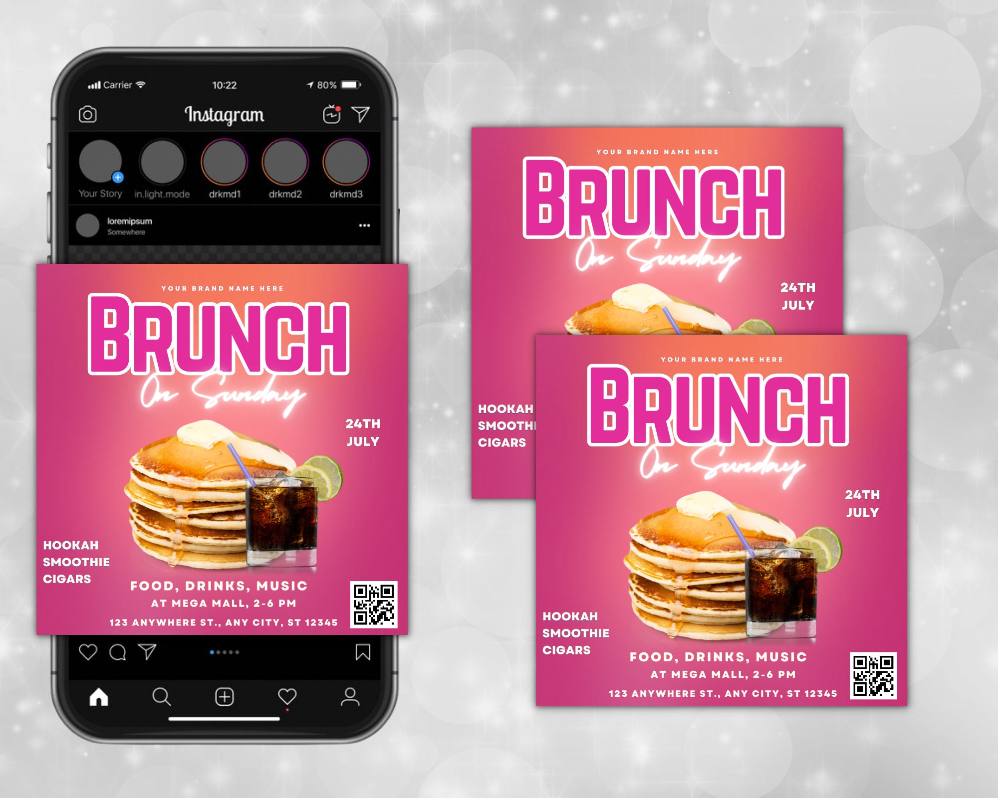 Brunch Flyer DIY Brunch Invitation Birthday Brunch Flyer - Etsy