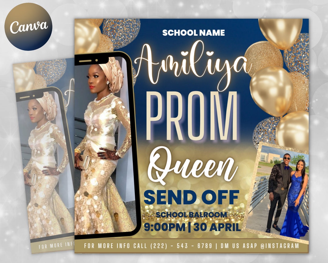 Prom Invitation Flyer, Prom Event Flyer, Prom Invitation, Prom Event ...