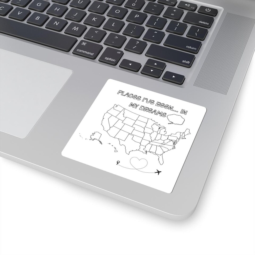 STICKER Places Ive Been... in My Dreams, Unites States, USA, Color Your ...