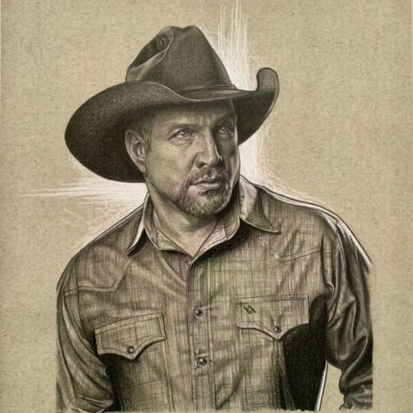 Garth Brooks Drawing - Etsy