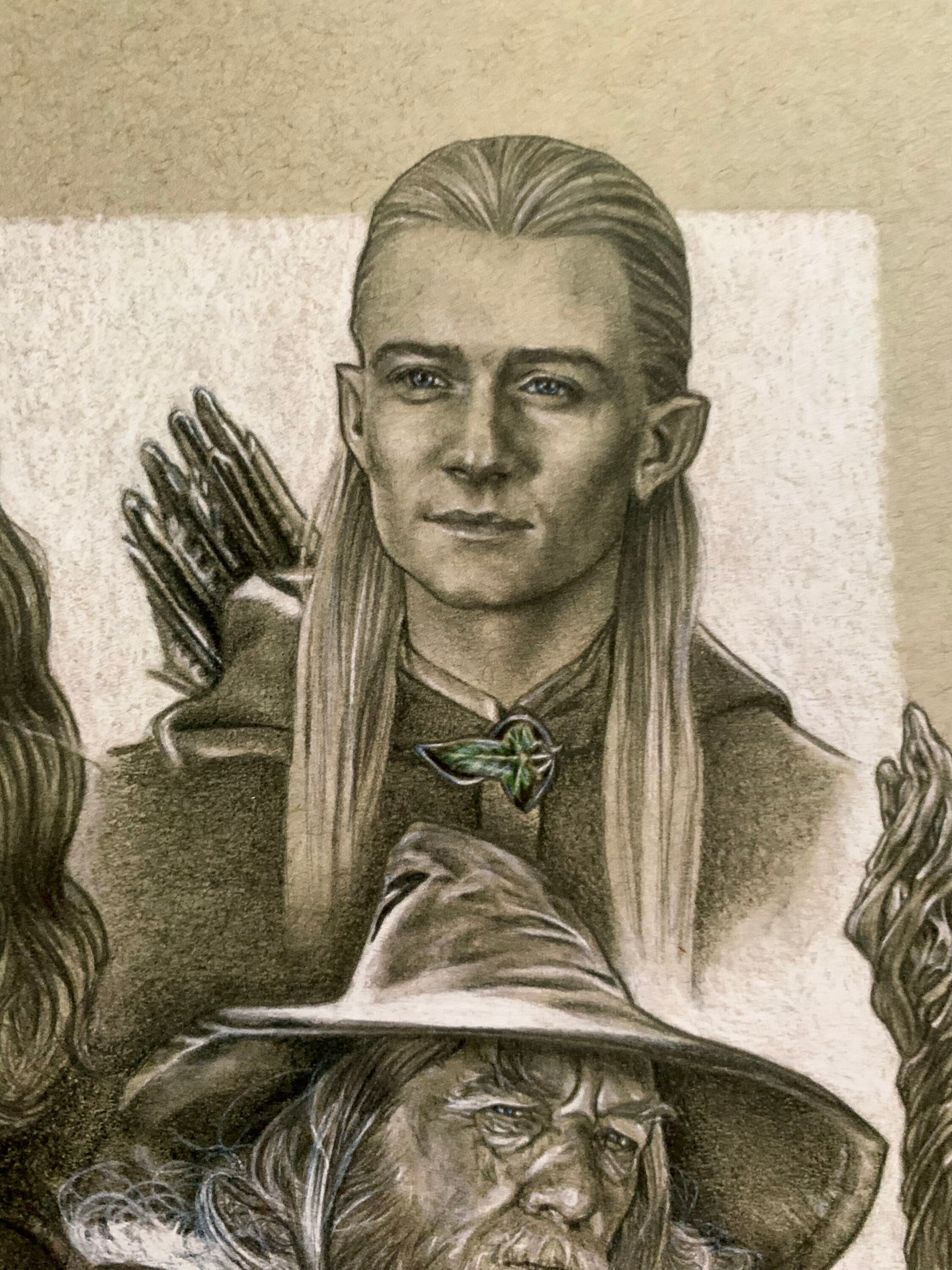 Lord of the Rings Drawing - "the Hunters and the Wizard" by Artist ...