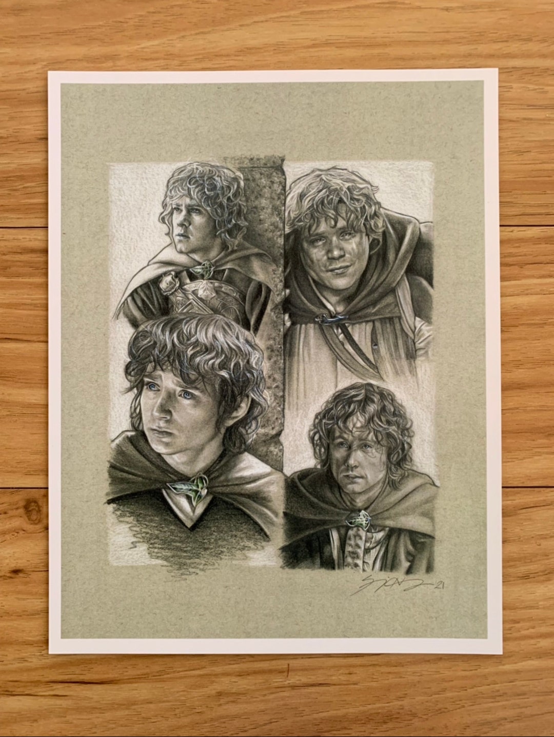 Lord of the Rings Drawing - "the Hobbits" by Artist Sonja Heisinger ...