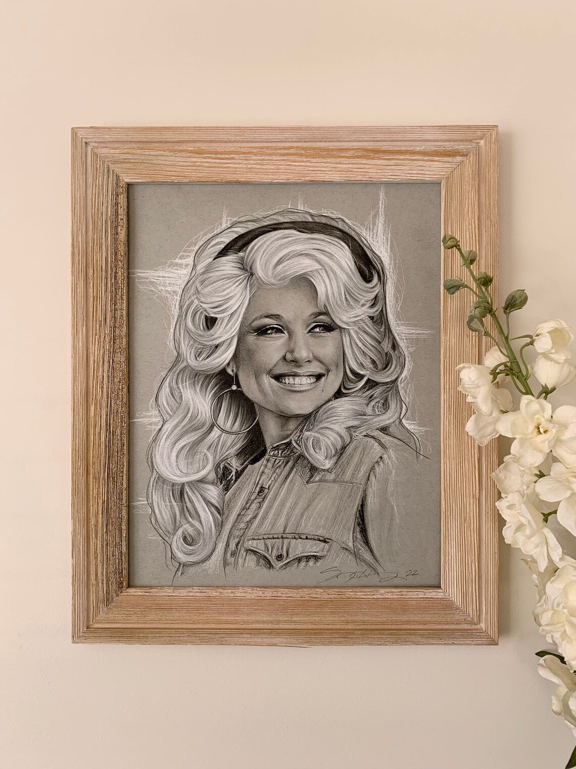 Dolly Parton Drawing Fine Art PRINT by Artist Sonja - Etsy