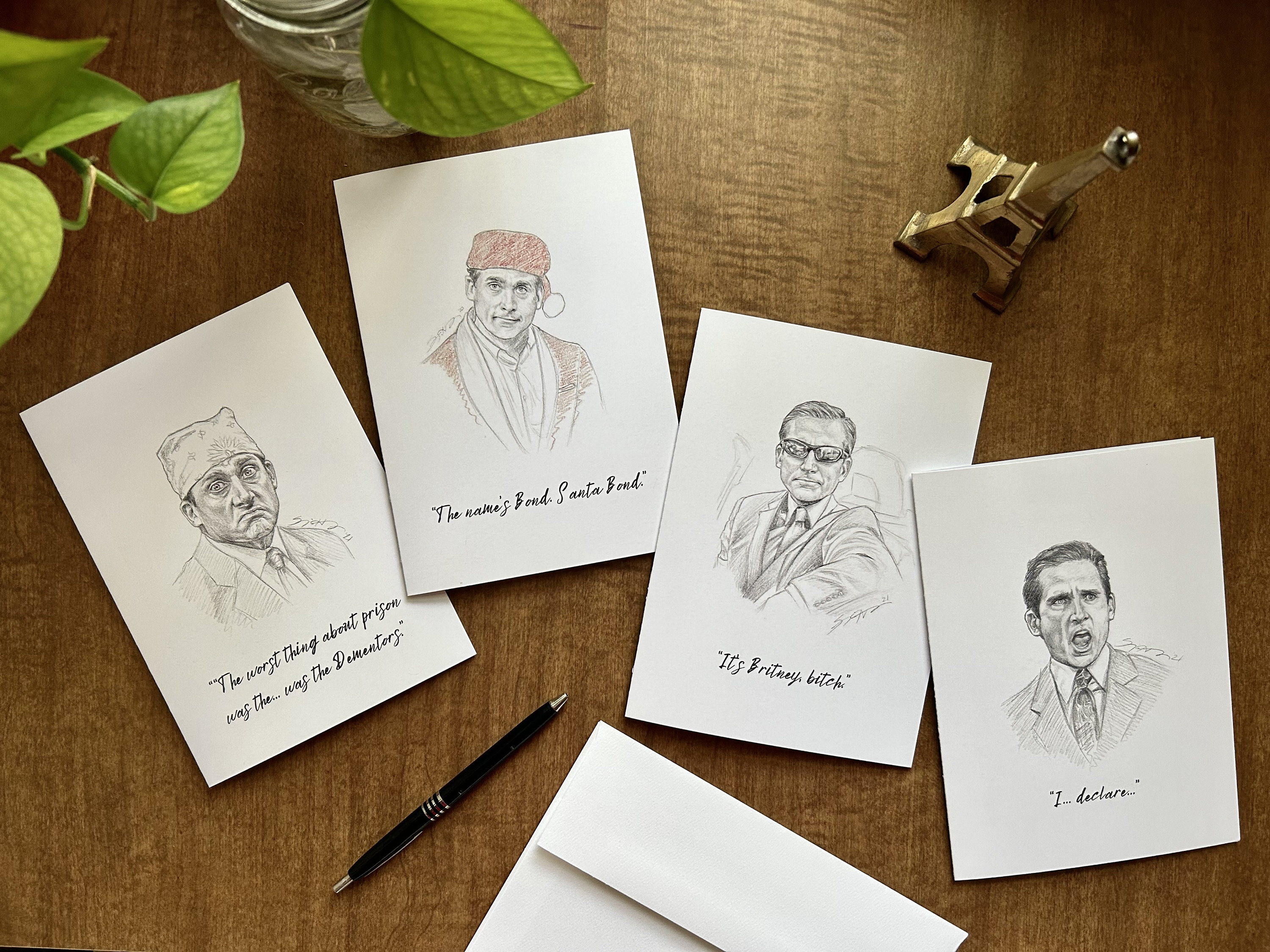 The Office Greeting Cards Michael Scott Minimalist Cards - Etsy