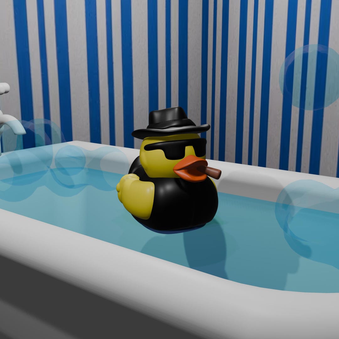 Mobster Duck 3D Model - Etsy