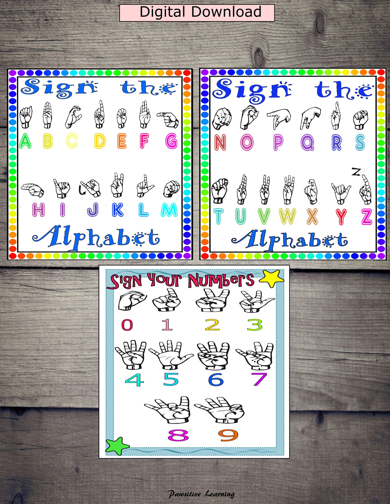 Sign Language printable ASL homeschool curriculum ASL | Etsy